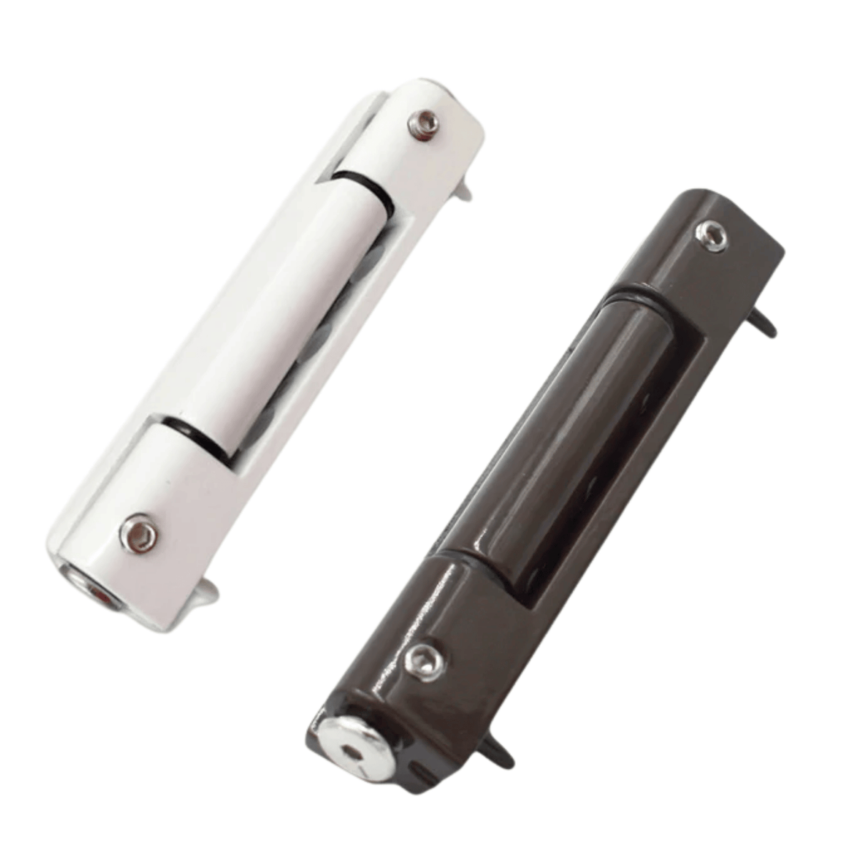 Avocet UPVC Door Butt Hinge Flat And Angled White & Brown 115mm Hinge ...