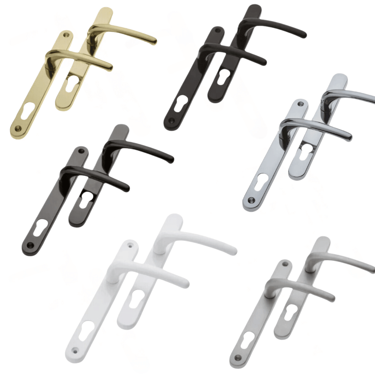 Fab Fix Blenheim UPVC Lever Door Handles 92pz 240mm Screw Centres ...