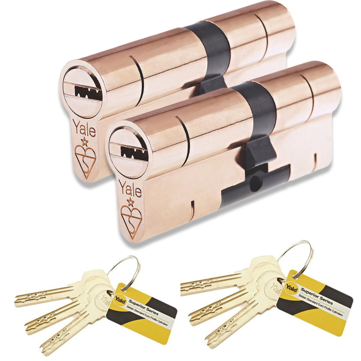 KEYED ALIKE| YALE Superior Euro Cylinder Anti-Bump Snap Defence High S ...
